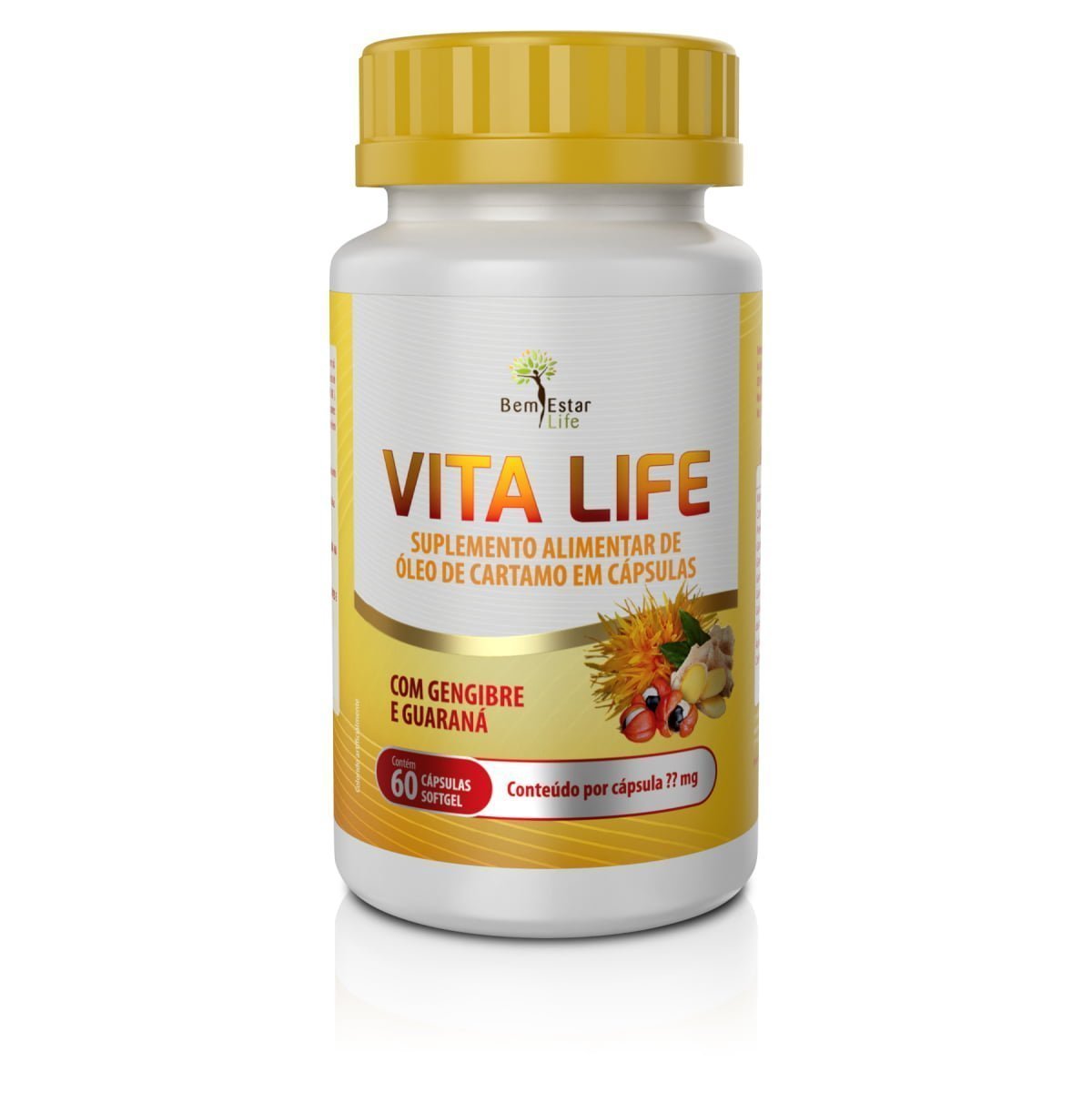 Vitalife Óleo De Cártamo Com Gengibre E Guaraná Bem Estar Life - Bem Estar Life Mundi