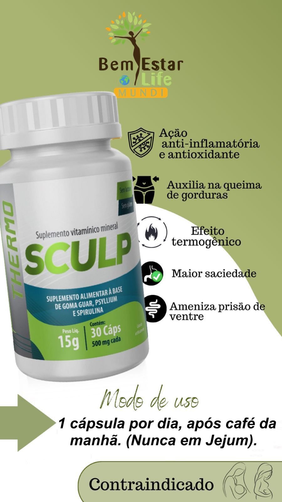 Sculp Thermo e Isolife tangerina Bem Estar Life - Bem Estar Life Mundi